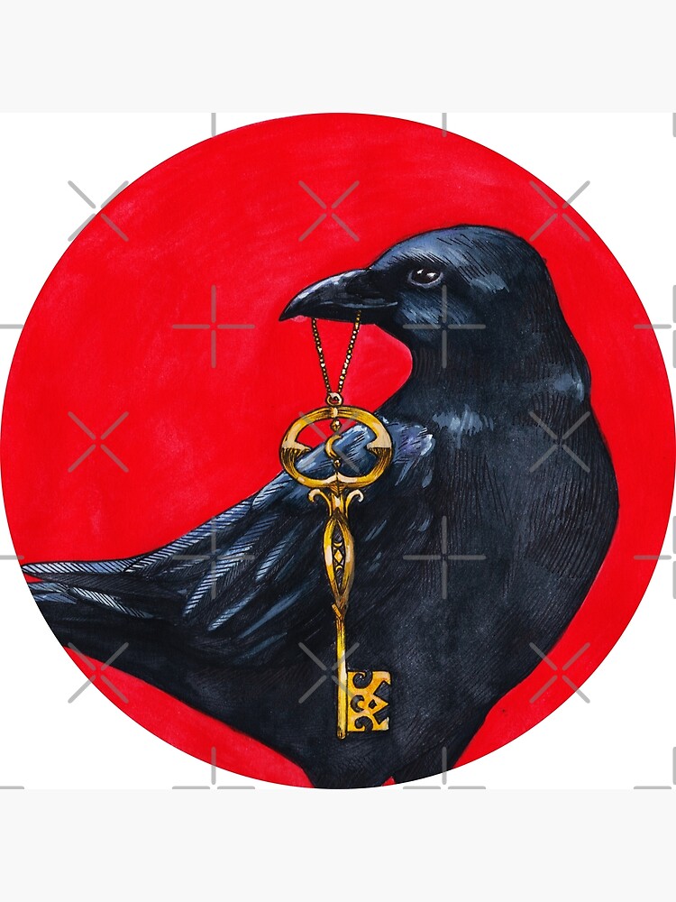 "crow with key" Art Print by velvetsart | Redbubble