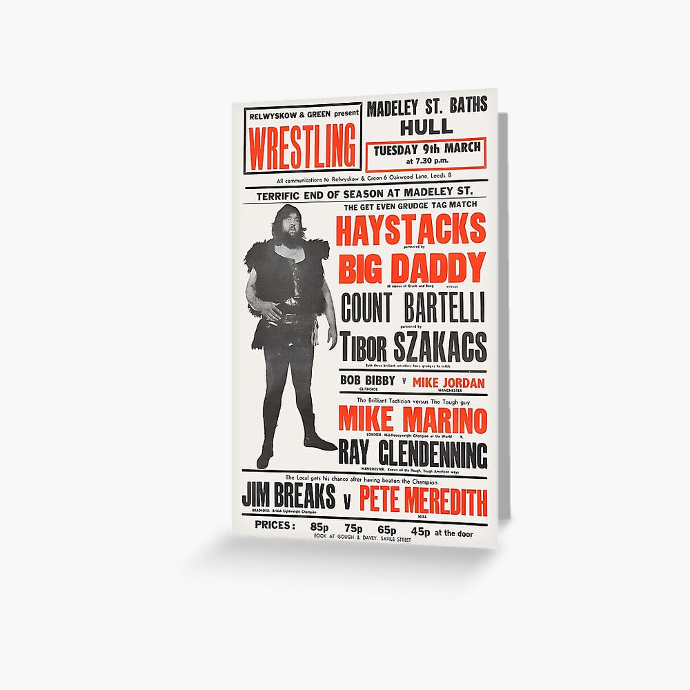 "Big Daddy & Giant Haystacks - Classic British Wrestling Poster ...
