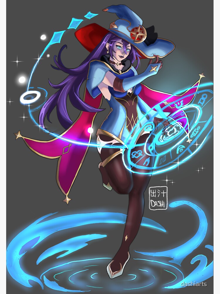 "Genshin impact fan art -Mona-" Sticker for Sale by dashiarts | Redbubble