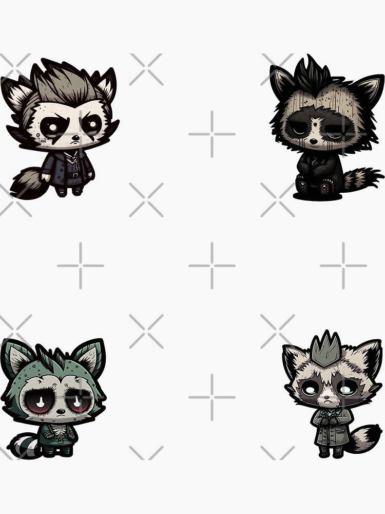 "Goth Raccoon / Emo Raccoon / Cute Raccoon / Kawaii Raccoon / Raccoon ...