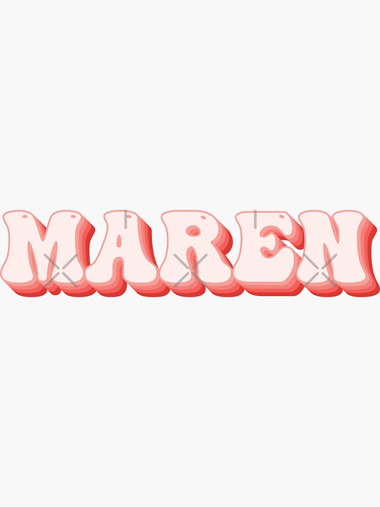 "Maren - Name" Sticker for Sale by kindxinn | Redbubble