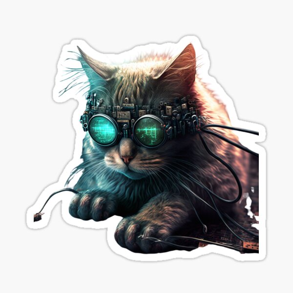 "Next Generation Alien Cat" Sticker for Sale by UmpireDesign | Redbubble