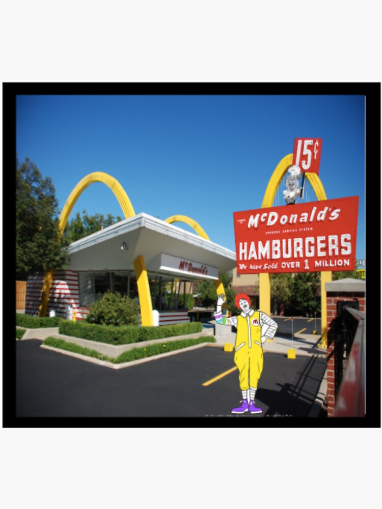 Ronald Mcdonald Sticker For Sale By V And T Redbubble