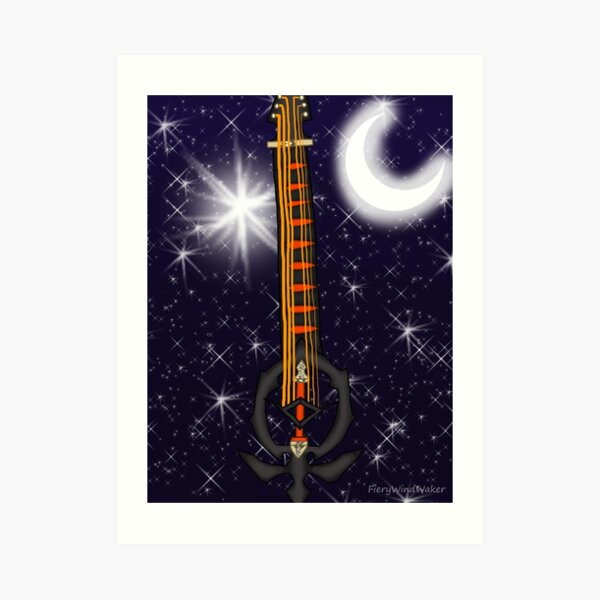 "Keyblade Guitar #31 - Midnight Roar" Art Print by FieryWindWaker ...