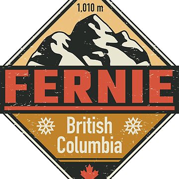 "Fernie, British Columbia" Sticker for Sale by studio838 | Redbubble