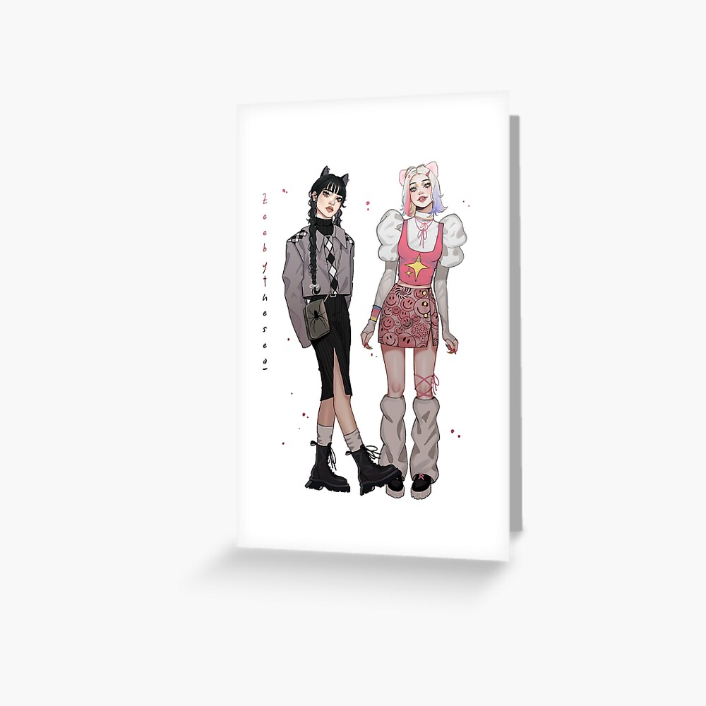 "Wednesday & Enid" Sticker for Sale by zeebythesea | Redbubble