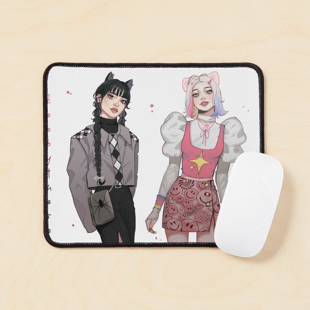"Wednesday & Enid" Sticker for Sale by zeebythesea | Redbubble