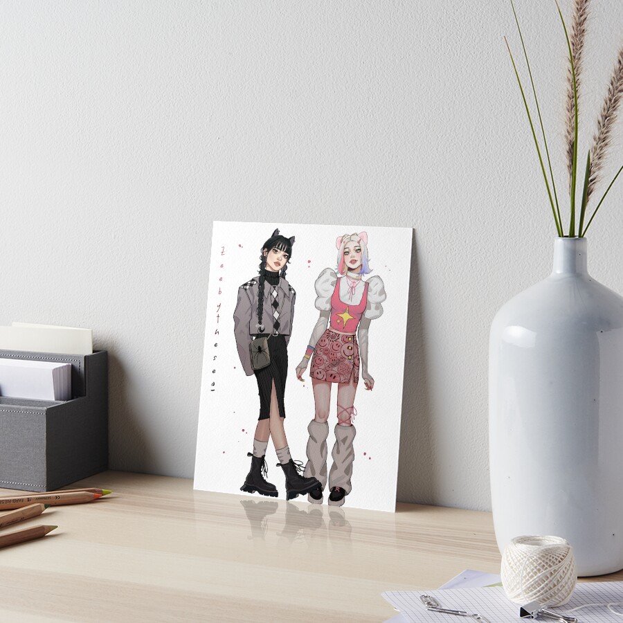 "Wednesday & Enid" Sticker for Sale by zeebythesea | Redbubble