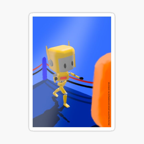 "Image of Sandbag Y-Bi" Sticker for Sale by RAINBOWBOT | Redbubble