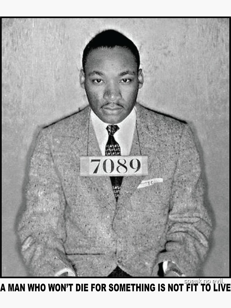 "Martin Luther King Jr. Mugshot " Sticker for Sale by speak no evil ...