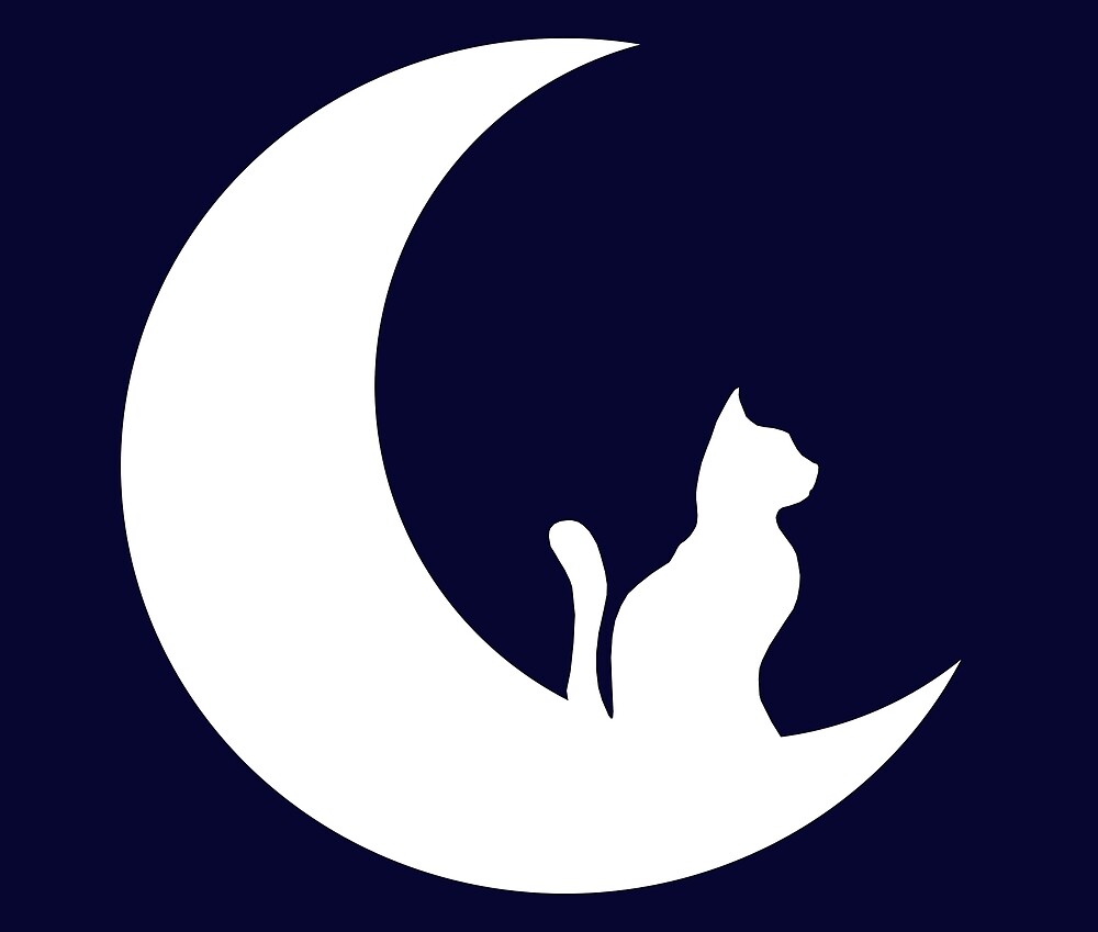 "Mystical Moon Cat" by viCdesign | Redbubble