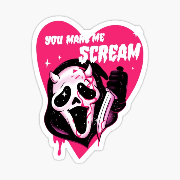 "Scream Love" Sticker for Sale by Ghostboi54 | Redbubble