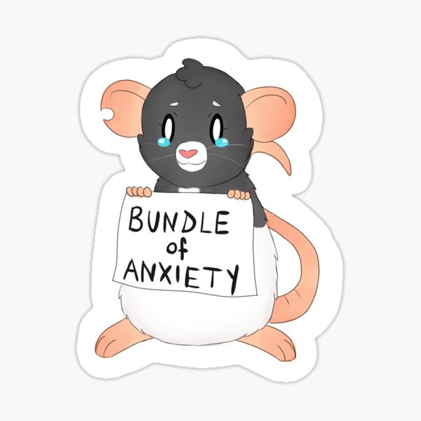 "Anxiety Rat " Sticker for Sale by Aura2023 | Redbubble