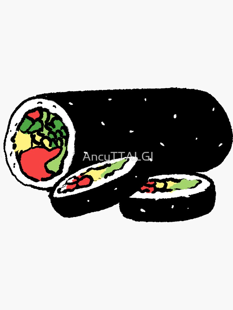 "Kimbap" Sticker for Sale by AncyTTALGI | Redbubble