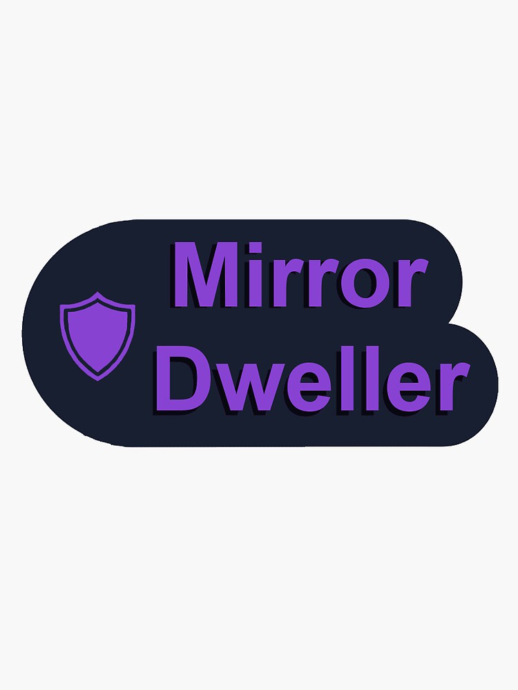 "VRChat Mirror Dweller Sticker" Sticker for Sale by SamayeVR | Redbubble