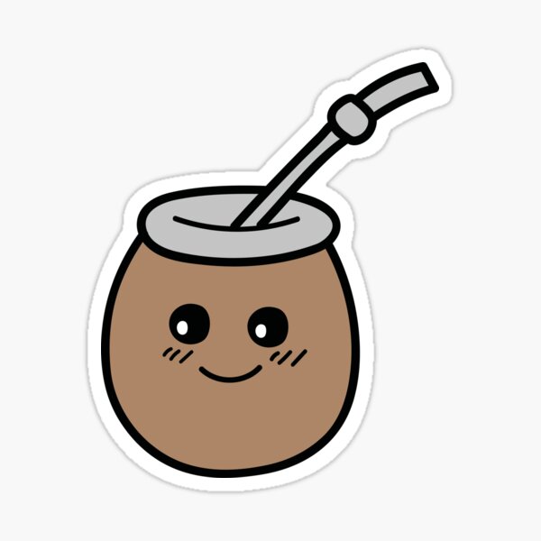 "Cute Yerba Mate Tea T-Shirt and Sticker" Sticker for Sale by yerbmatea ...