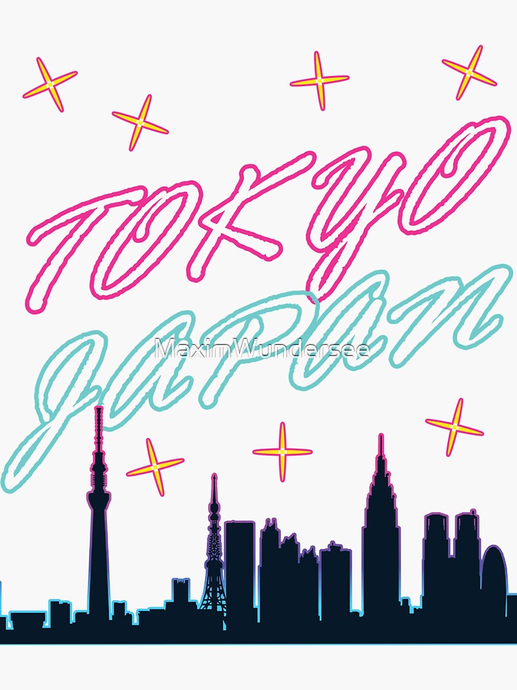 "Japanese Tokyo Japan Retro Synthwave" Sticker for Sale by ...
