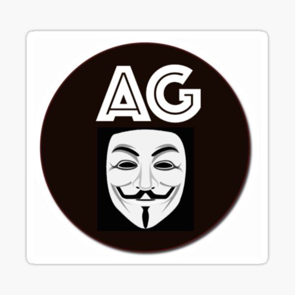 "AG" Sticker by v-and-t | Redbubble