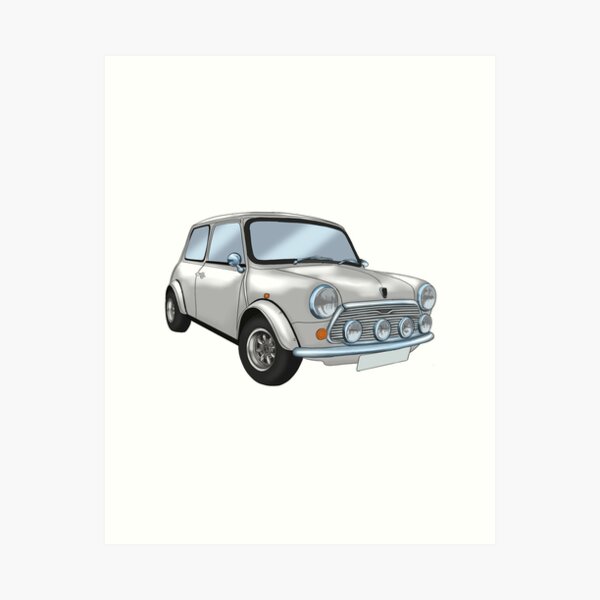 Mini Car Coloring Page Print Vector Illustration Free, 50% OFF
