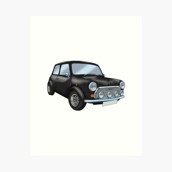 Mini Car Coloring Page Print Vector Illustration Free, 50% OFF