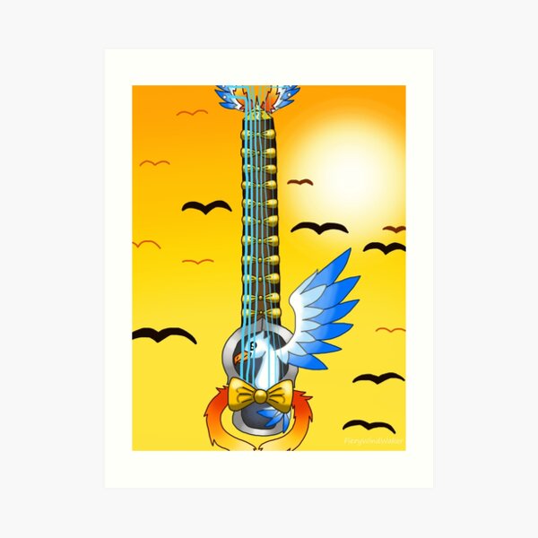 "Keyblade Guitar #48 - Gullwing" Art Print by FieryWindWaker | Redbubble