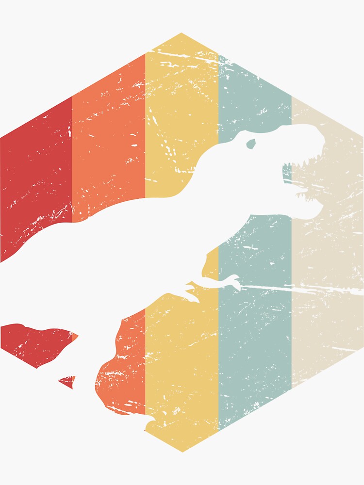 "Retro 70s T-Rex" Sticker by ethandirks | Redbubble