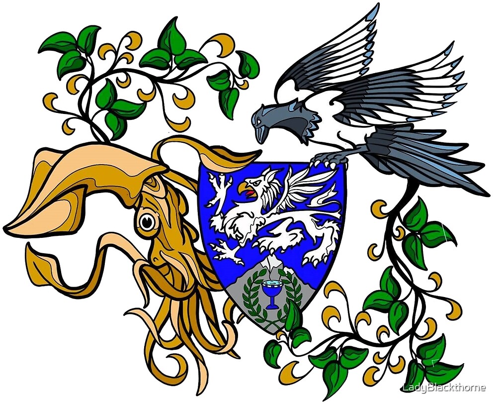 "The Squid and the Magpie (large Items)" by LadyBlackthorne | Redbubble