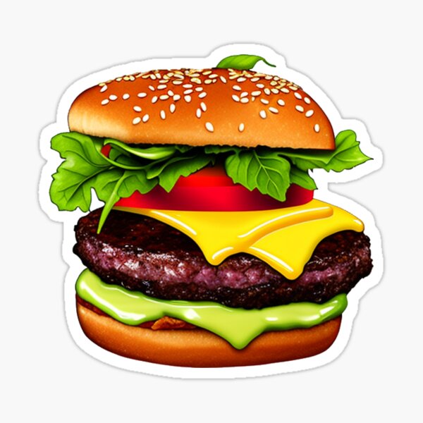 "Cheeseburger pattern - yellow" Sticker for Sale by Woodchucky | Redbubble