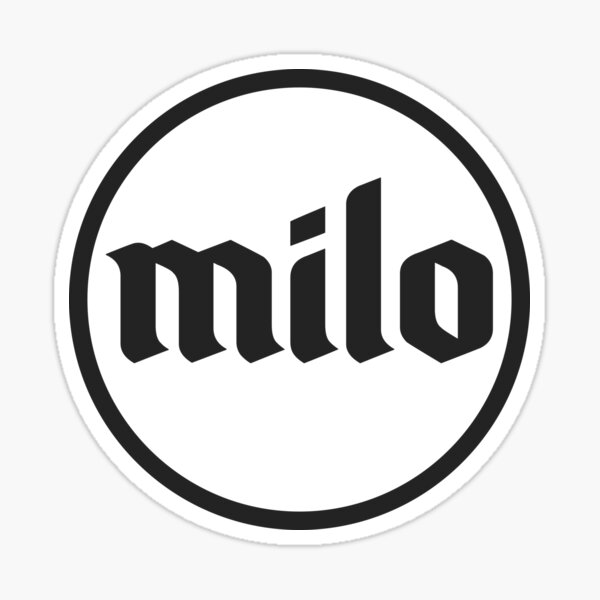 "MILO (Black)" Sticker for Sale by LaughterAndWar | Redbubble