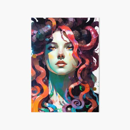 "Vibrant Medusa Painting" Art Board Print for Sale by dedheadthreads ...