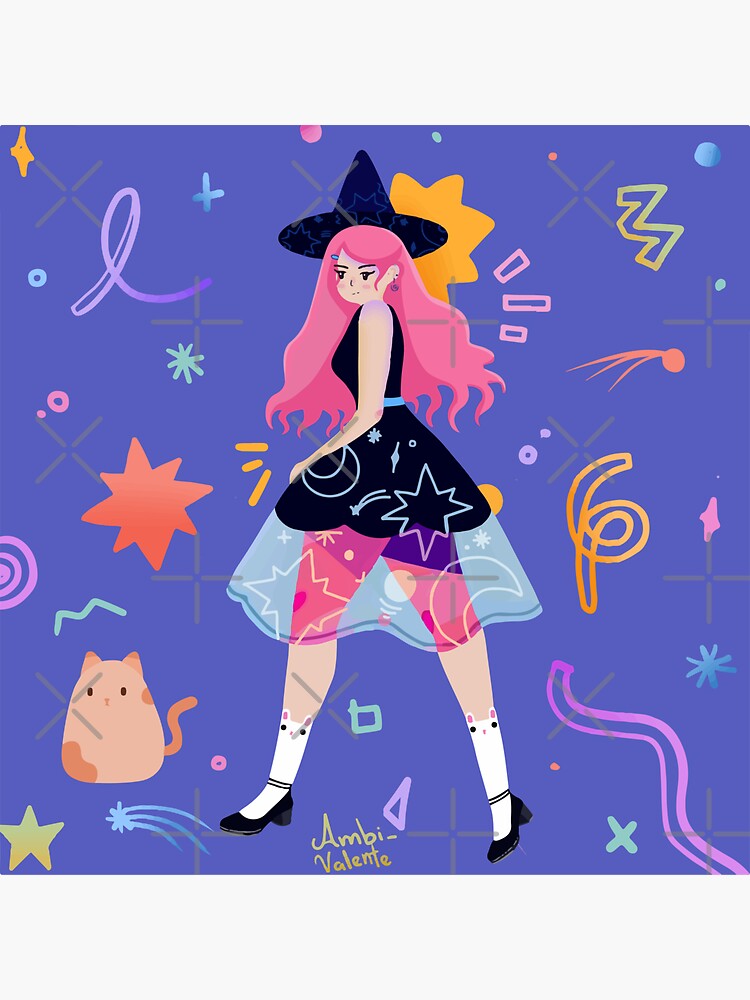 Pegatina «Bruja Cute» de Ambii- | Redbubble