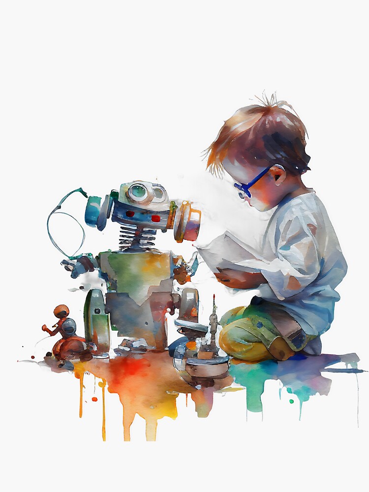 ""Building a Better Tomorrow: The Baby Robotics Engineer" Cute cartoon ...