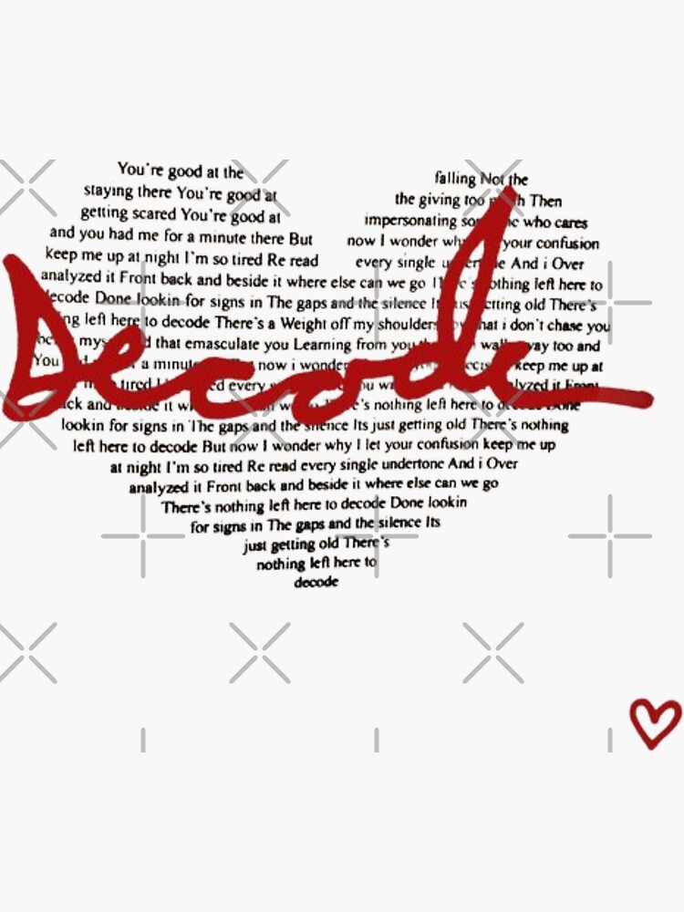 "sabrina carpenter decode" Sticker for Sale by Mach-Foxy | Redbubble