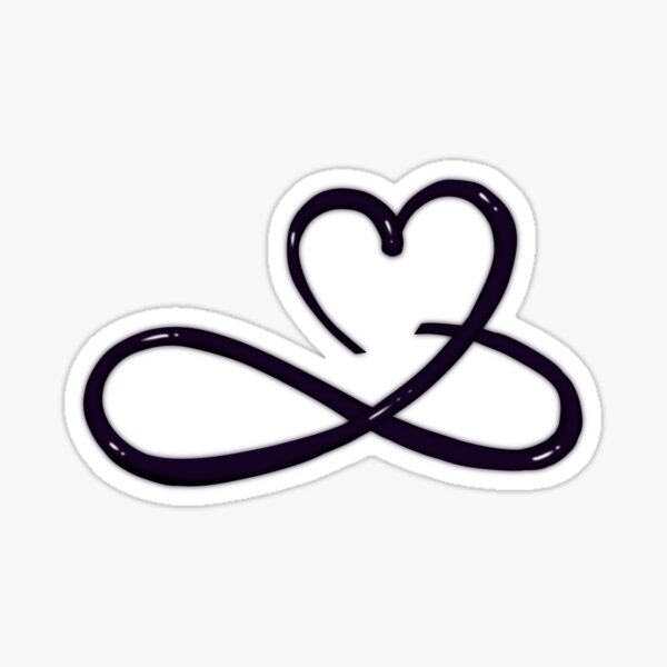 "Cute Aesthetic Black Valentine Heart Design" Sticker for Sale by ...