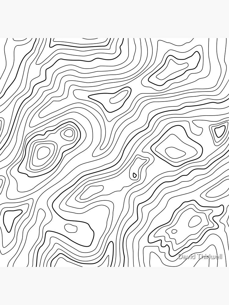 Topology Map Contour Design Pattern Premium Matte Vertical Poster sold ...