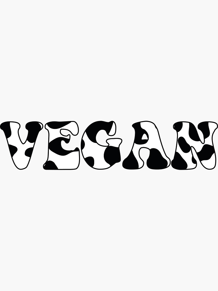 "Vegan - Cow print" Sticker for Sale by daliademarte | Redbubble