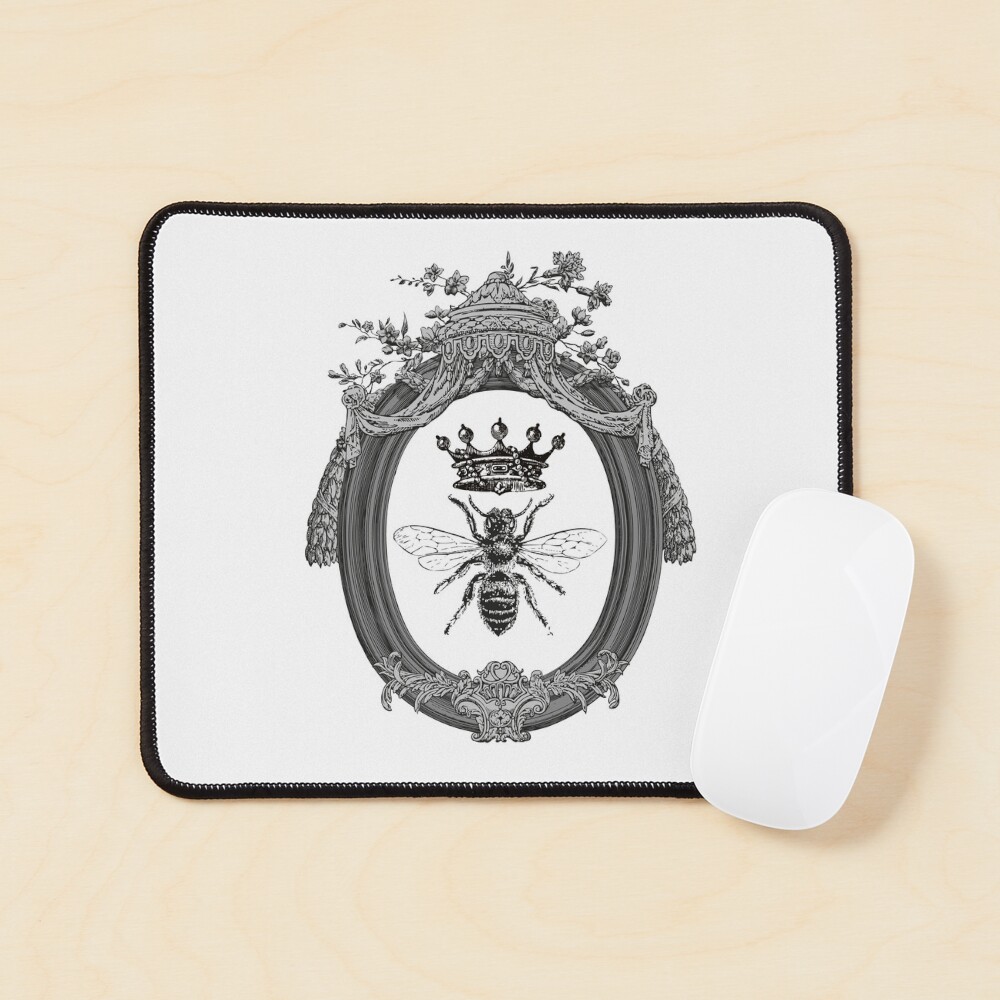 "Queen Bee | Vintage Honey Bees | Black, White and Grey | " Sticker for ...