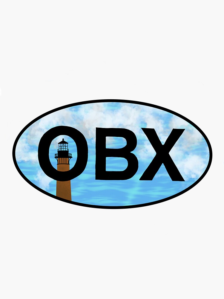 "Outer Banks OBX Light House Sticker" Sticker for Sale by HoneyDoesThat ...