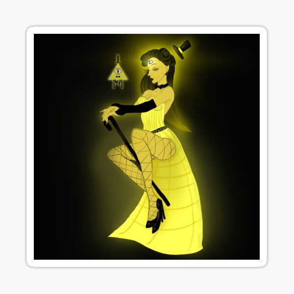 "Female Bill cipher #2" Sticker for Sale by errinaart | Redbubble