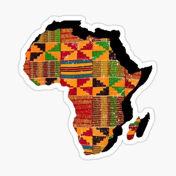"Kente African Map Design " Sticker for Sale by YoungKing45 | Redbubble