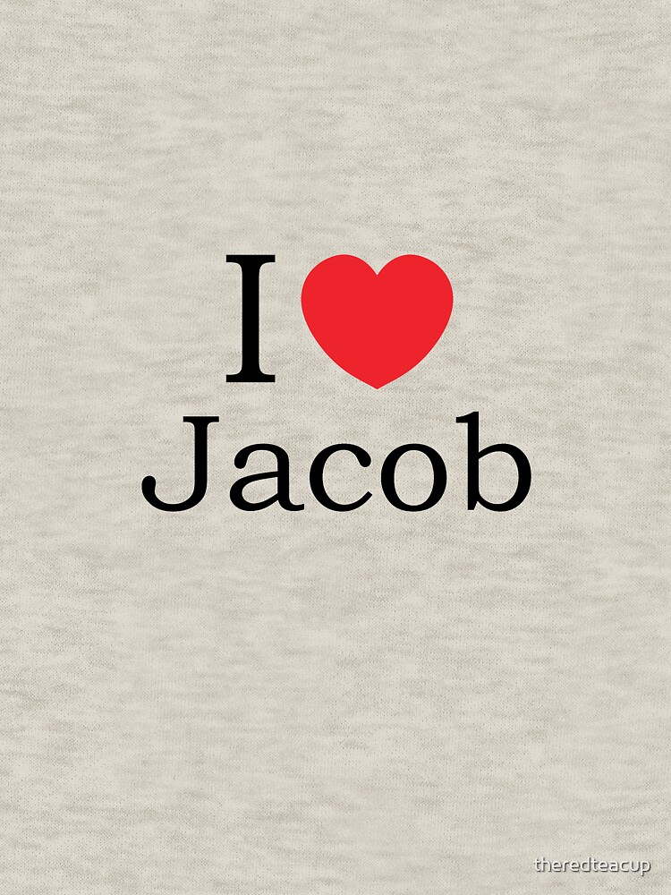 "I Love Jacob - With Simple Love Heart" Zipped Hoodie by theredteacup ...