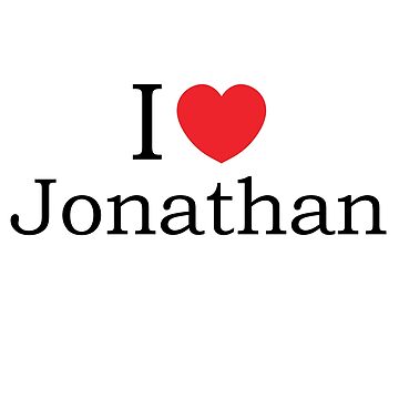 "I Love Jonathan - With Simple Love Heart" Poster for Sale by ...
