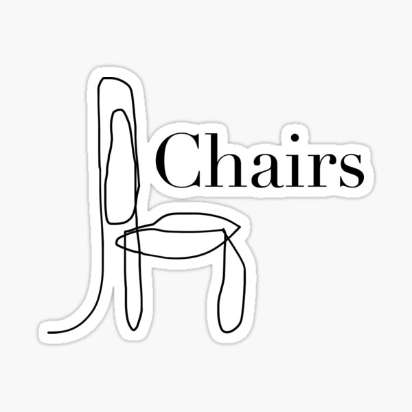 "Chairs" Sticker for Sale by EverydayObjects | Redbubble