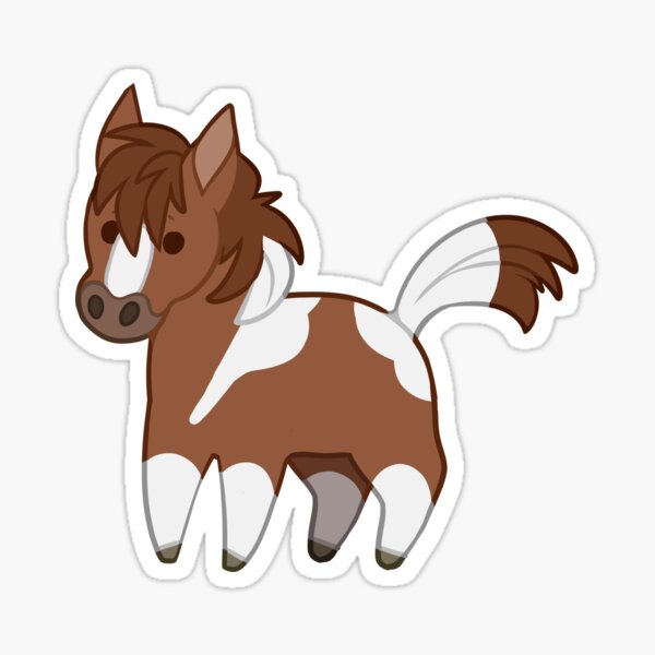 "Pony Posse - Chestnut Pinto" Sticker for Sale by bangarain | Redbubble