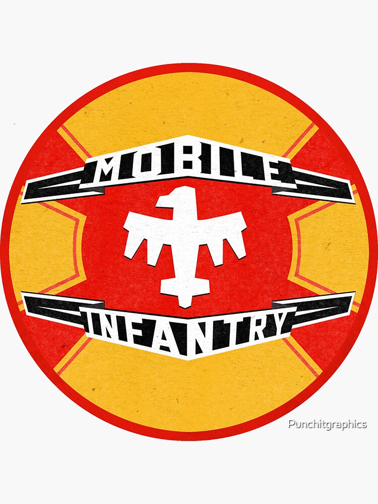 "Starship Trooper Mobile Infantry Retro Logo" Sticker for Sale by ...