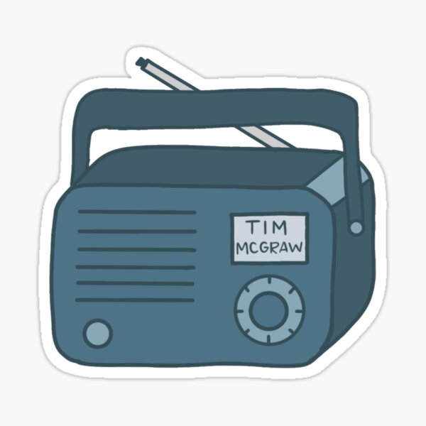"Tim McGraw" Sticker for Sale by emilyjunew | Redbubble