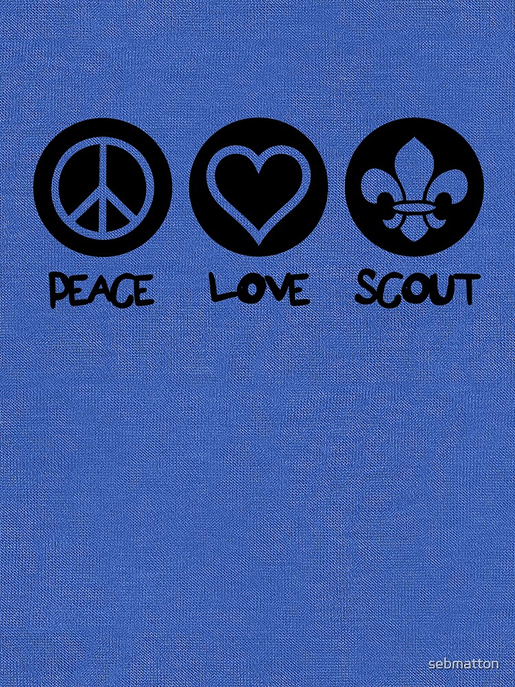 "Peace Love Scout" Lightweight Sweatshirt for Sale by sebmatton | Redbubble