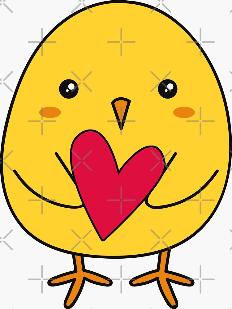 "VALENTINES DAY BABY CHICK " Sticker for Sale by littleleiaa6 | Redbubble