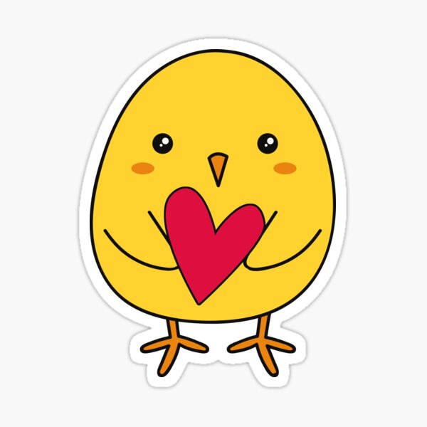 "VALENTINES DAY BABY CHICK " Sticker for Sale by littleleiaa6 | Redbubble