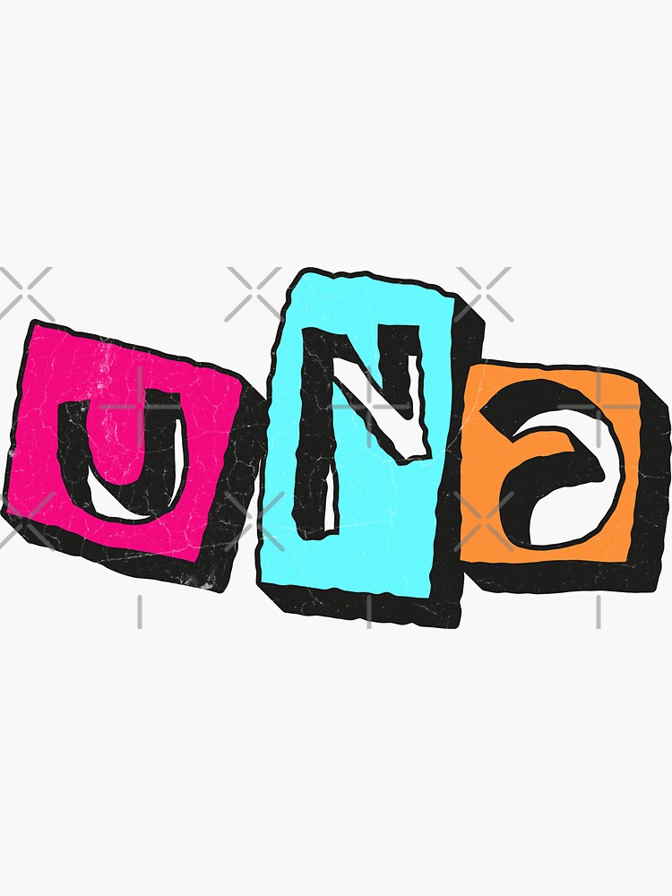 "UNA name, My name is Una" Sticker for Sale by Danylo Mikhnievych ...